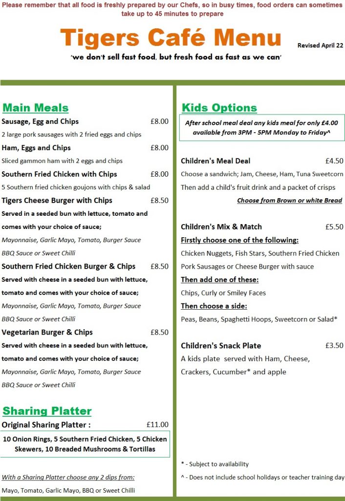 Tigers Café - Tigers Indoor Play Daventry